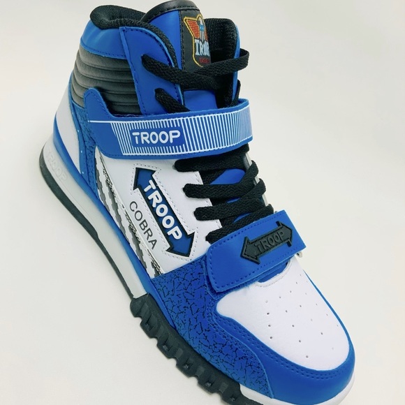Troop | Shoes | Mens Troop Cobra Mid Blue White Black Hightop Sneakers ...